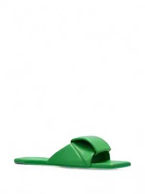 Loewe Padded Strap Origami Leather Sandals - Green