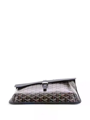 Goyard Coursier Messenger Bag In Coated Canvas And Leather - Black