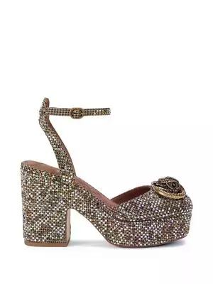 Kurt Geiger Chelsea Crystal-embellished Platform Sandals - Neutrals