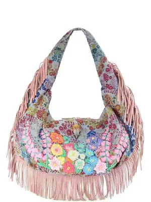Kurt Geiger Shoreditch Floral-print Shoulder Bag - Blue