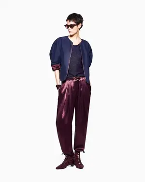 Giorgio Armani Caban Coat In Silk Shangtung With Back Drawstring