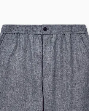 Giorgio Armani Oversized Wool And Cashmere Trousers With Denim Effect