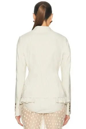 Dries Van Noten Belia Jacket In Cream