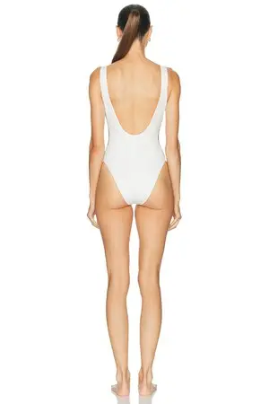 Burberry One Piece Swimsuit In White