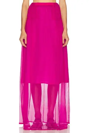 Dries Van Noten Scarlett Skirt In Pink - Fuchsia
