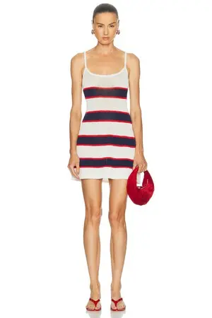 SEROYA Azriel Knit Mini Dress In Blue