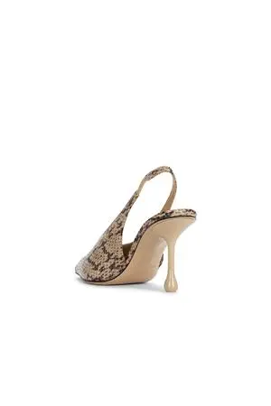 JIMMY CHOO Isa Slingback Pump In Snake-embossed Leather