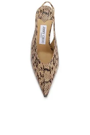 JIMMY CHOO Isa Slingback Pump In Snake-embossed Leather