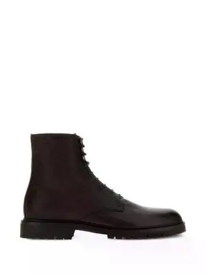 Brunello Cucinelli Lace-up Leather Ankle Boots - Brown
