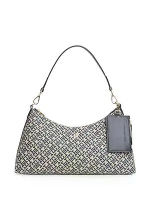 Tommy Hilfiger Monogram Logo Plaque Shoulder Bag - Neutrals