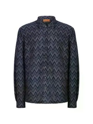 Missoni Cashmere Zigzag Shirt - Blue