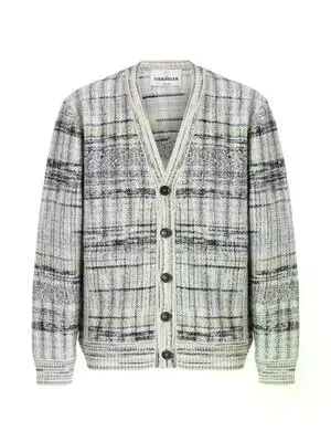 Missoni Check-knit V-neck Cardigan - Grey