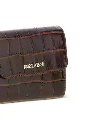 Roberto Cavalli Croc-effect Logo-lettering Wallet
