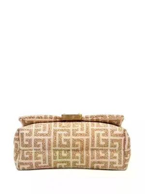 Balmain Mini Monogram Jacquard 1945 Crossbody Bag