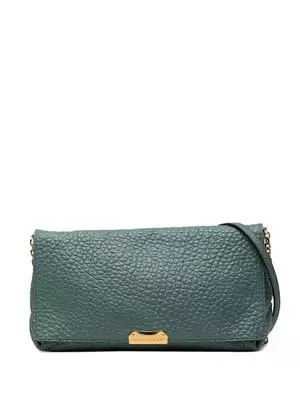 Burberry Calfskin Mildenhall Crossbody Bag - Blue