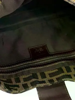 Fendi Zucca Canvas Shoulder Bag