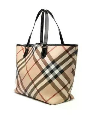 Burberry Supernova Check Coated Canvas Tote Bag