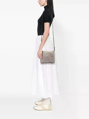 Fendi Zucchino Canvas Crossbody Bag - Neutrals