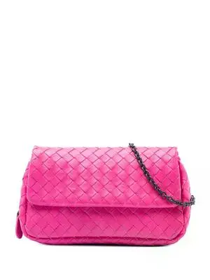Bottega Veneta Mini Expandable Chain Flap Crossbody Bag - Pink