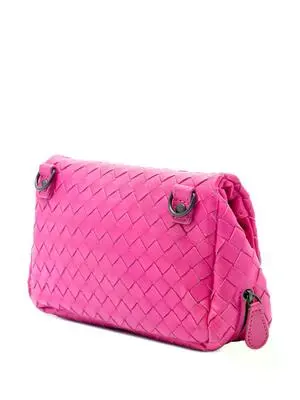 Bottega Veneta Mini Expandable Chain Flap Crossbody Bag - Pink