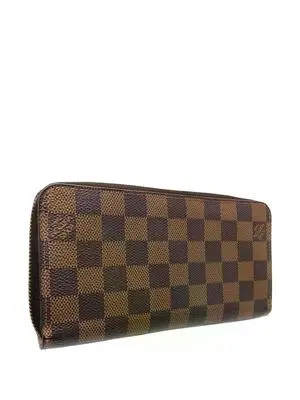 LOUIS VUITTON 2018 Damier Ebene Zippy Wallet Long Wallets