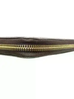 LOUIS VUITTON 2018 Damier Ebene Zippy Wallet Long Wallets