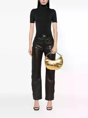 Fendi Metallic Leather Graphy Hobo Bag