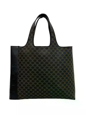 Celine Macadam Coated Canvas Tote Bag - Black