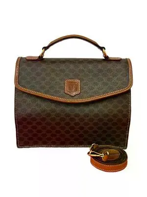 Celine Macadam Coated Canvas Satchel
