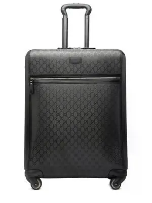 Gucci Gg Imprimé Trolley Travel Bag - Black