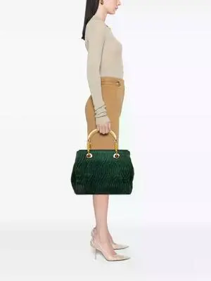 Fendi 20th Century Suede Pasta Handbag - Green