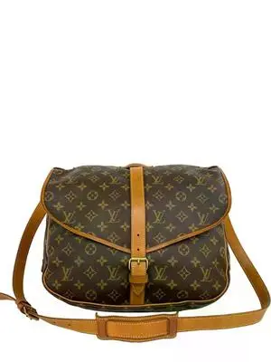LOUIS VUITTON Monogram Saumur 35 Crossbody Bag - Brown