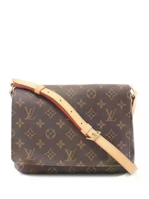 LOUIS VUITTON Monogram Musette Tango Shoulder Bag - Brown