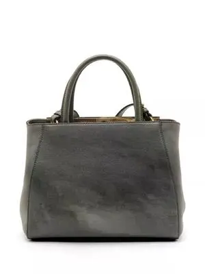Fendi Petite 2jours Leather Tote Bag - Grey