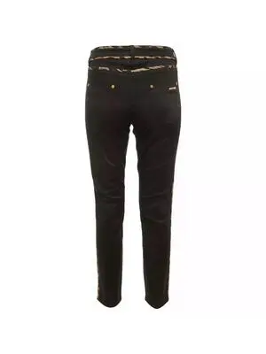Roberto Cavalli Leopard-print Trim Slim-fit Trousers