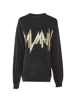 Balmain Logo Print Sweatshirt - Black