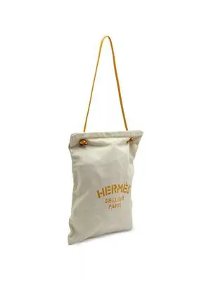 Hermès Aline Grooming Bag In Beige Herringbone Canvas
