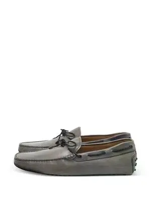 TOD'S Leather Loafers - Grey