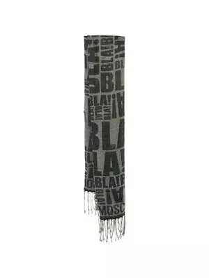 Moschino Bla Bla Fringed Scarf