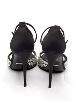 Gucci Embellished Ankle-strap Stiletto Sandals - Black