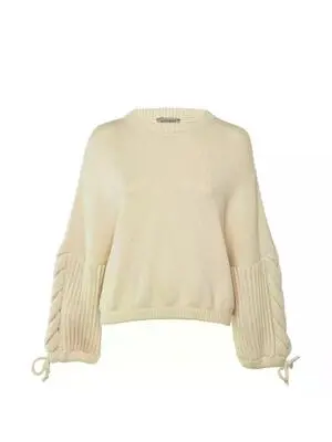 Sportmax Cream Bell-sleeve Sweater