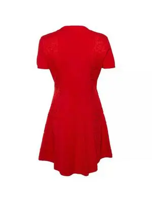 Valentino Garavani Knit Mini Dress With Lace Panels