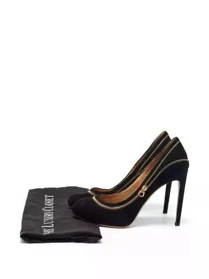 FERRAGAMO Rory Suede Zipper Pumps
