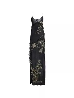WIEDERHOEFT Embellished Ruffled Dress