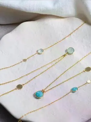 AUREE JEWELLERY Salina Gemstone Pendant Necklace
