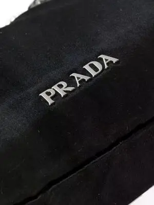 Prada Crystal-embellished Logo Clutch Bag