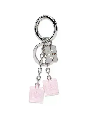 GANNI Logo-plaque Dice Keyring