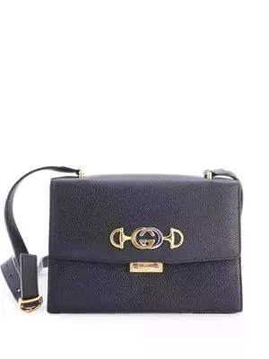 Gucci Zumi Flap Small Shoulder Bag - Black