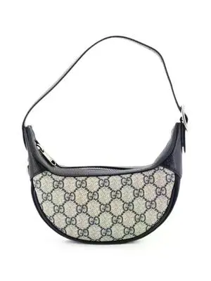 Gucci Ophidia Mini Hobo Bag In Gg Coated Canvas - Brown