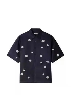 Sandro Loose-fit Floral Shirt - Blue